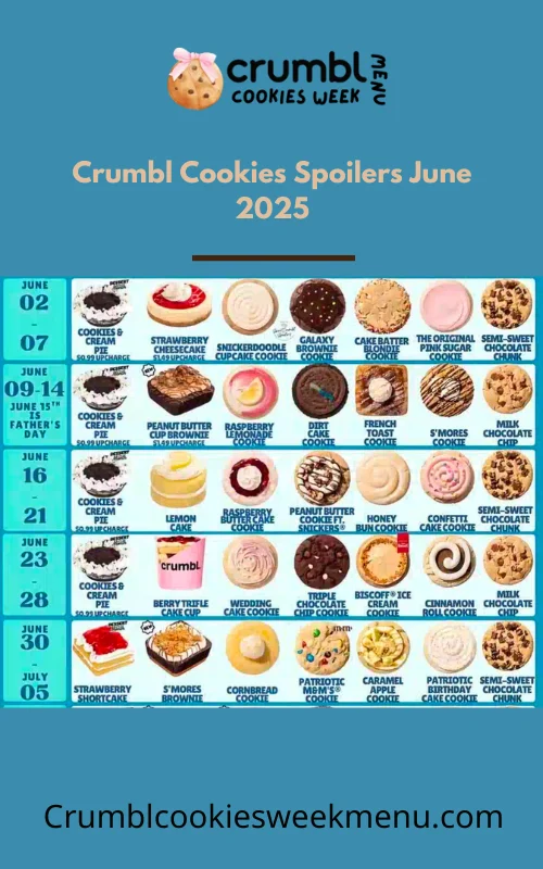 Crumbl Cookies Flavors Next Week - June 2 - 7 [2025] Updated